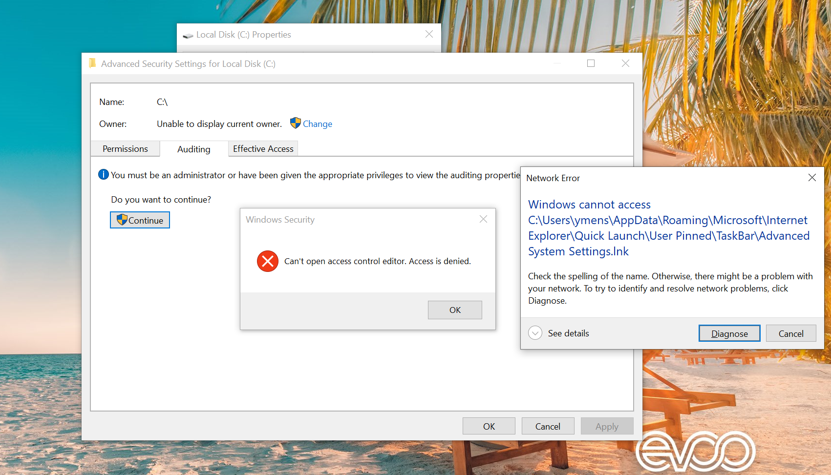 How Do I regain Properties and access to my Local disk (C ...