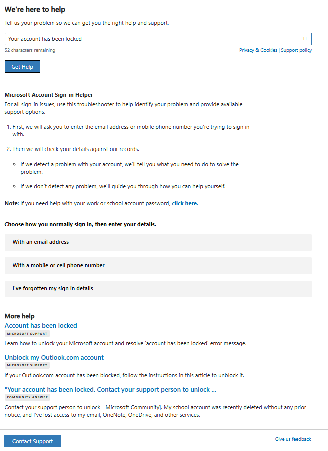My account has been locked for over 1 month and cannot be recovered ...