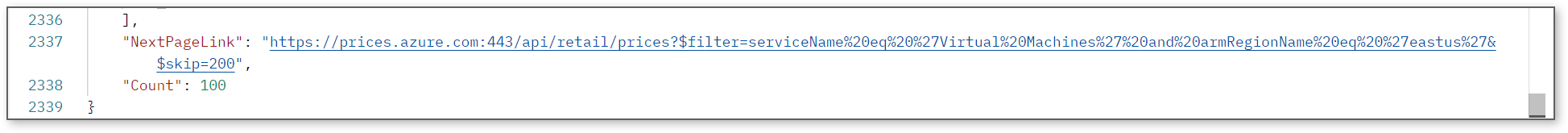 Azure Retail Prices API broken paging - Microsoft Q&A Azure Retail Prices API broken paging - Microsoft Q&A