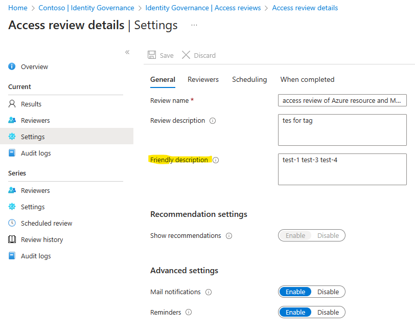 Azure AD access review - Change access review text - - Microsoft Q&A