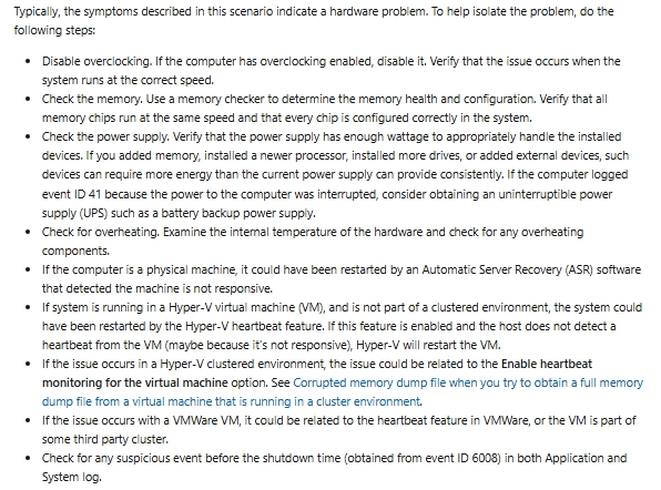Kernel Event Crashes - Microsoft Q&A