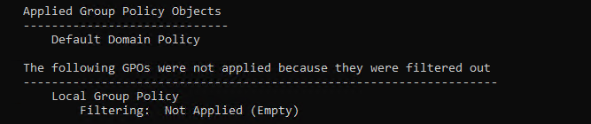 Local Group Policy not applied empty filtered out - Microsoft Q&A
