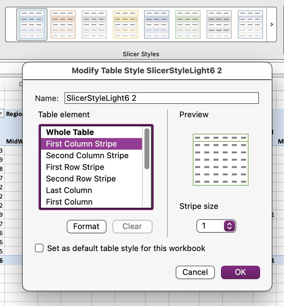 I’m having trouble editing the formatting of a slicer element; it ...