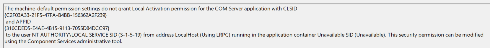 Issues with DCOM - Microsoft Q&A