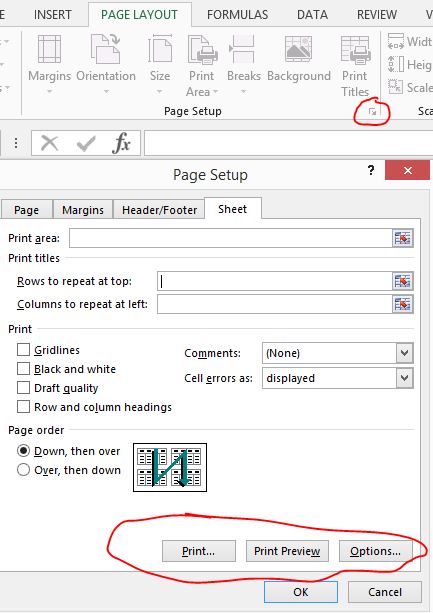 Excel print page setup - Microsoft Q&A