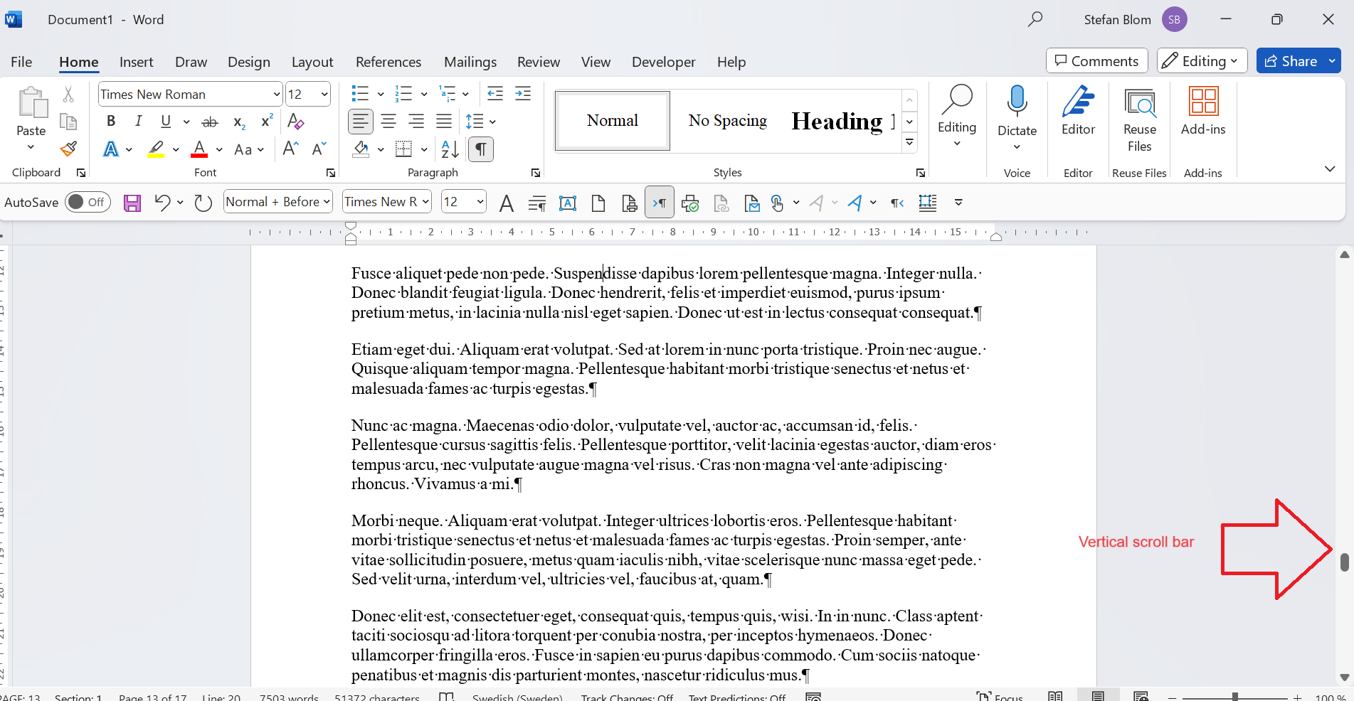 Scroll bars in word 365 - Microsoft Q&A