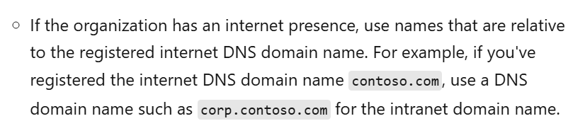 Active Directory Domain naming - Microsoft Q&A