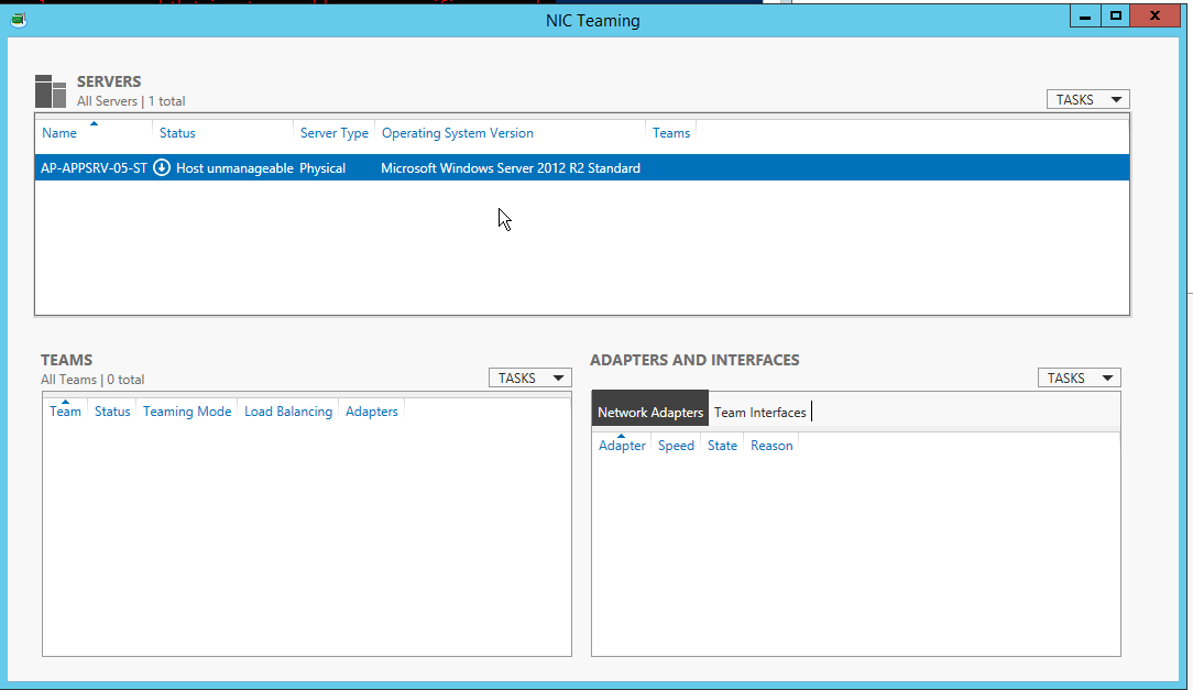 Can't Delete NIC Team That Doesn't Exist - Microsoft Q&A