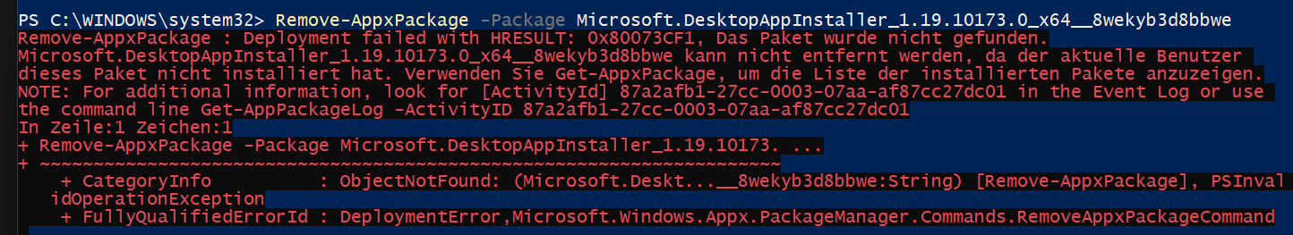 Winget / Store broken - Microsoft Q&A