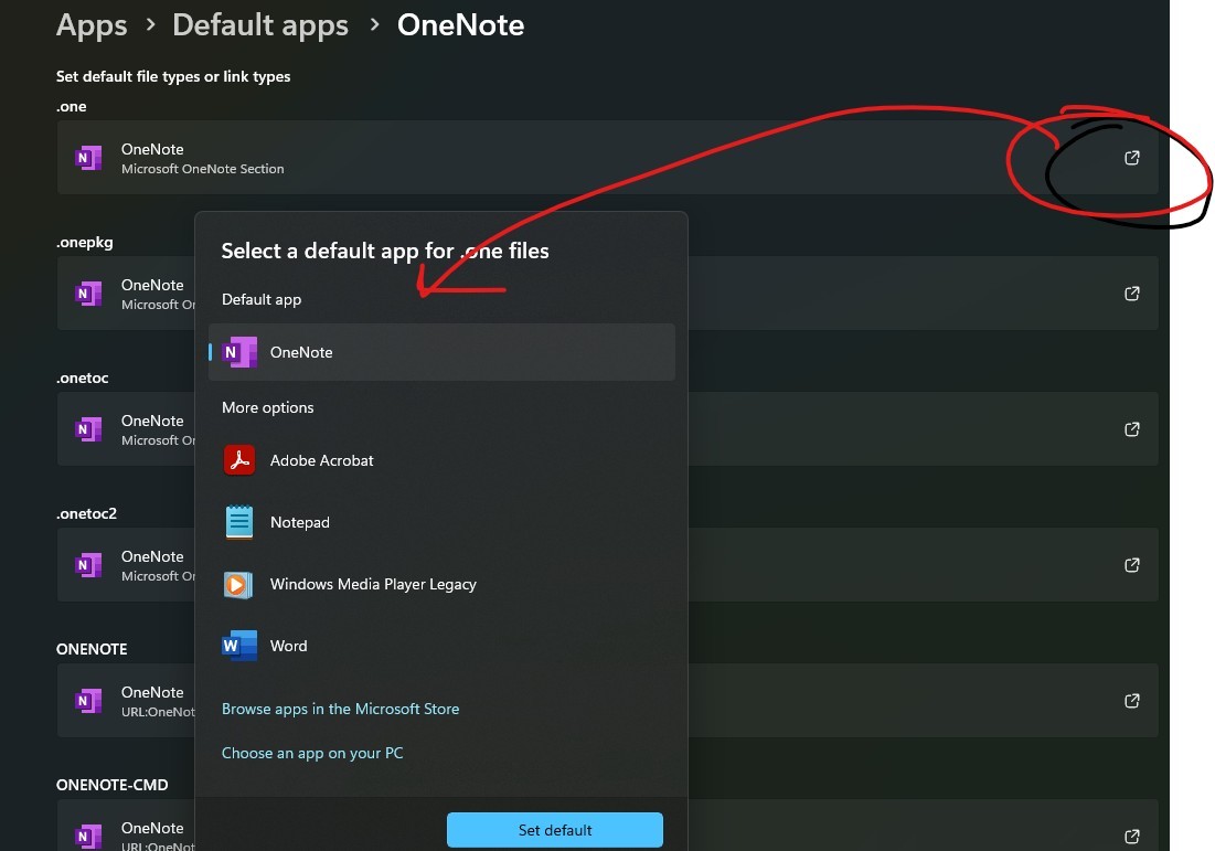 OneNote hyperlink no longer opening in OneNote App, going to web ...