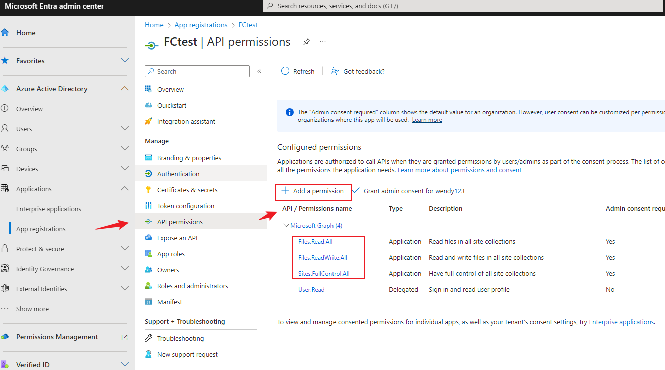 How to fix { "error": { "code": "-2147024891, System.UnauthorizedAccessException", "message ...
