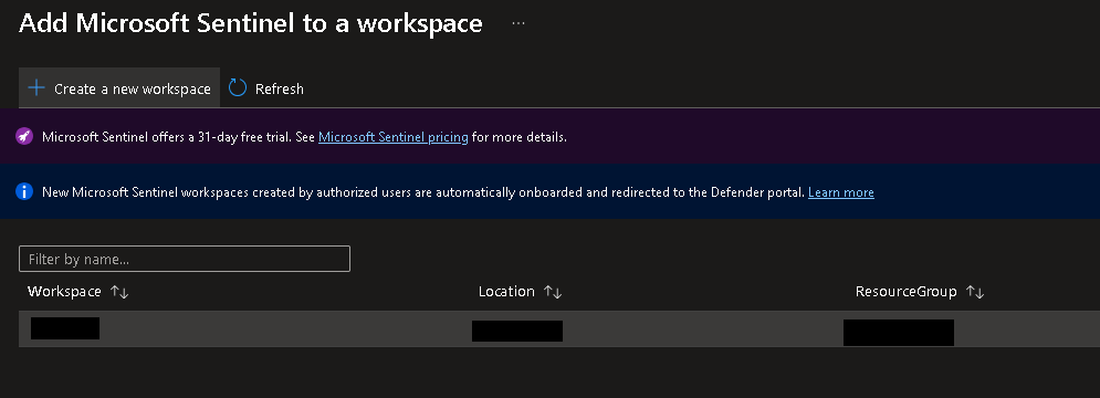 Need help and guidance to turn on Microsoft Sentinel for an existing ...