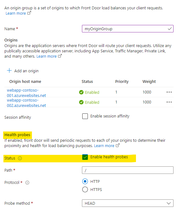 Azure Front Door Unavailable after deployment - Microsoft Q&A