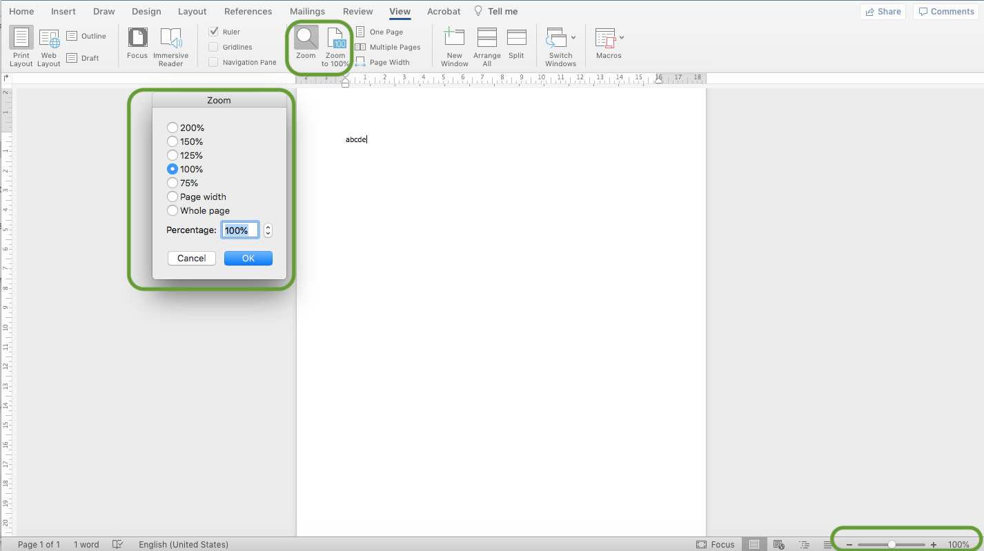 MS Word page changed to smaller size and won't get back to normal (Mac ...