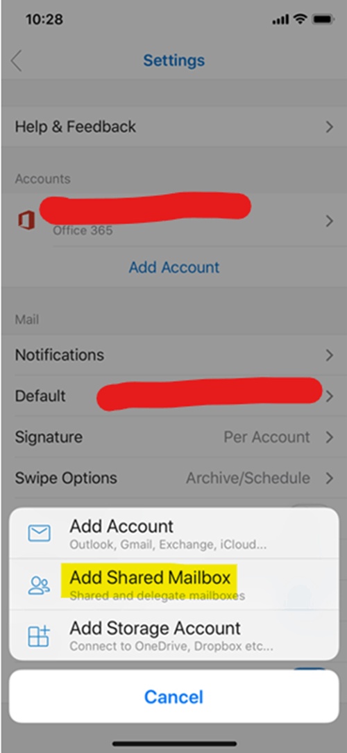 cannot add shared mailbox On Outlook mobile App IOS 16.0 - Error ...