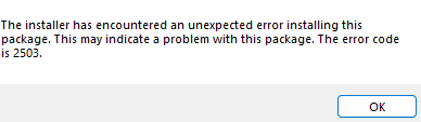 How to fix error 2503 and error 2502 on my windows pc which is occurring while installing any ...