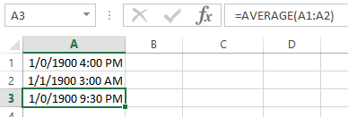 Need formula to get average start time based on a range of start times ...