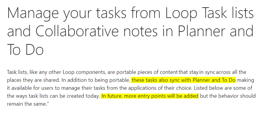 Subject: How to Link a Loop Task to a Microsoft List? - Microsoft Q&A