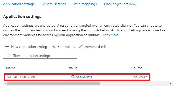 How to change time zone on my linix based app service - Microsoft Q&A