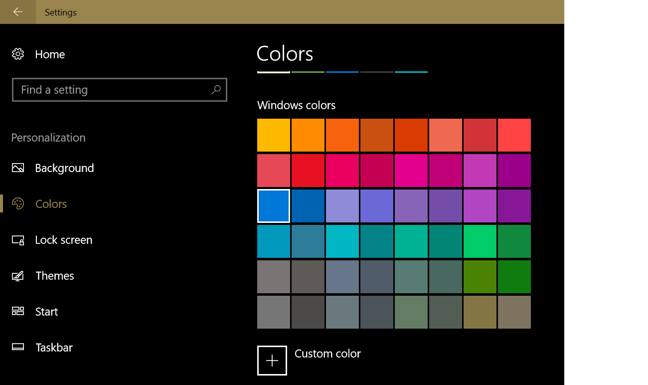 Windows 10, default color settings - Microsoft Q&A