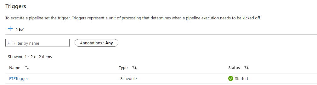 How to start a existing trigger in adf programmatically, using Python? or any best solution ...