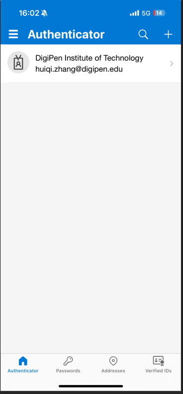 When I log in to my school account using the authenticator app it says ...