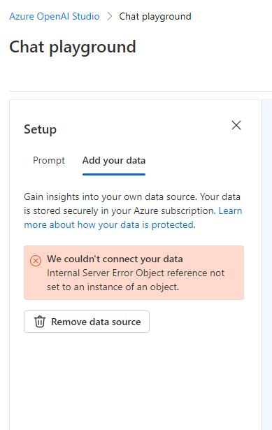 Error "Failed to retrieve information about the selected search ...