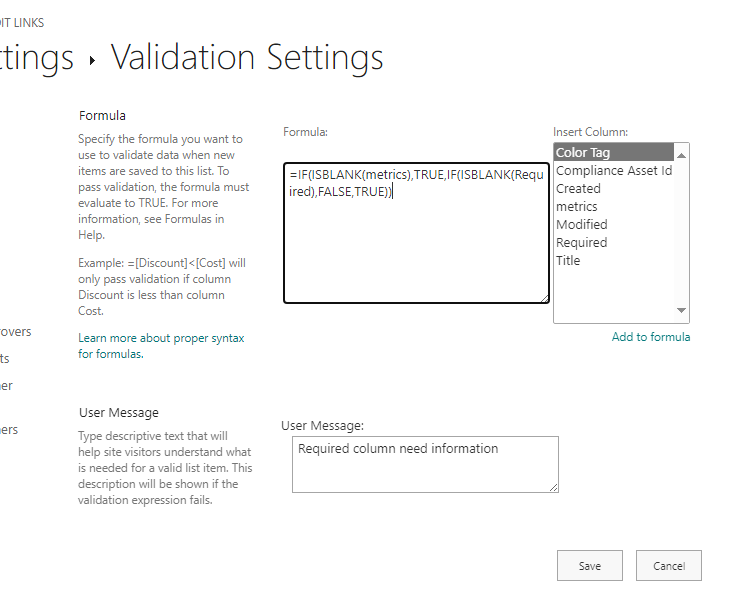 How to create column requirements for existing data? - Microsoft Q&A
