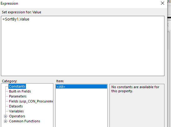 Ssrs Pass The Sort Column Name To The Report For Variable Sorting Microsoft Qanda
