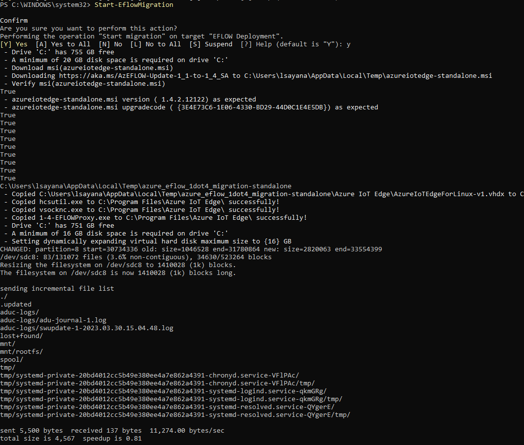 Update from Eflow version 1.1 to 1.4 fails - Need a password ...