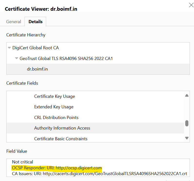 OCSP Stapling not enabled for AFD - Microsoft Q&A