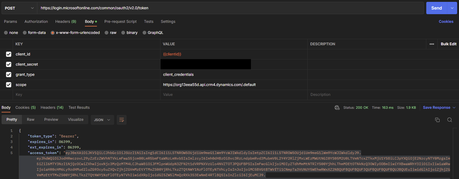 How To Make A Proper Oauth Request To Dataverse Api With Postman Microsoft Qanda