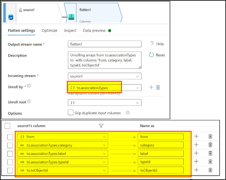 Dataflow JSONSource to SQL sink - Microsoft Q&A