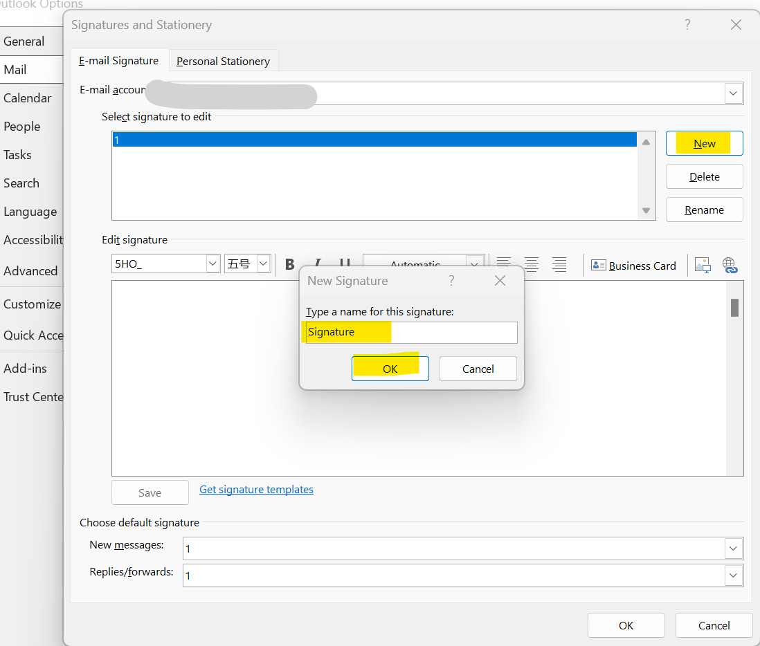 How do I have an outro in my email perminatly like: Thank you sincerely ...