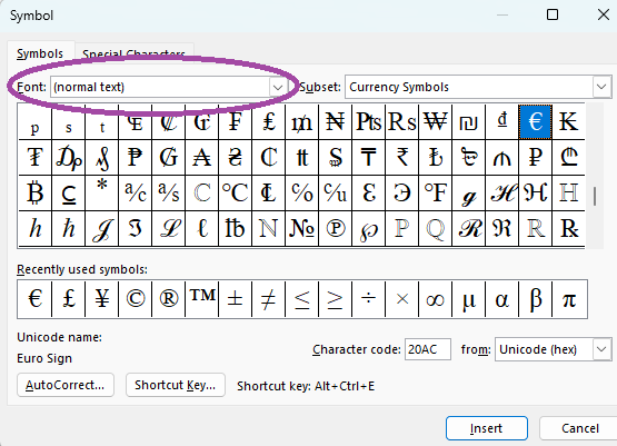 Fonts in more symbols - Microsoft Q&A