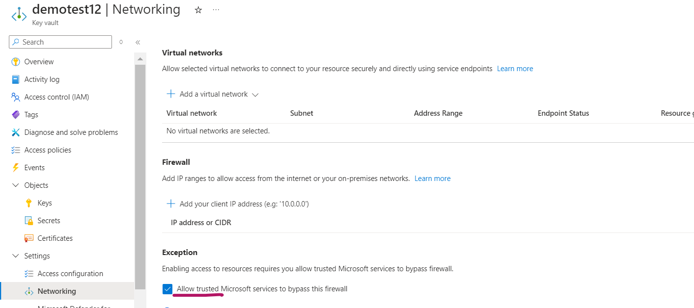 Unable to see 'Import' button in Key Vault secret option - Microsoft Q&A