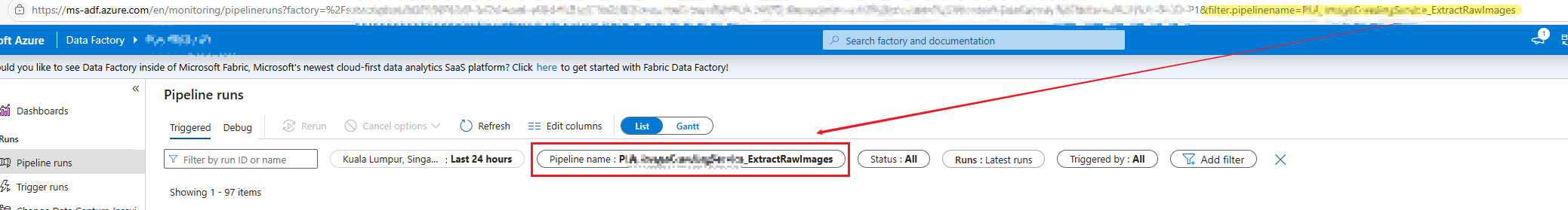 Unable to Apply Certain Filter Conditions (e.g., TriggerName, TriggerBy ...