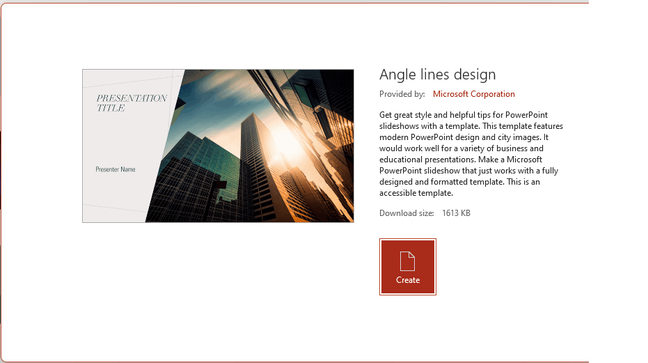 How to add description for PowerPoint template (potx) file? - Microsoft Q&A