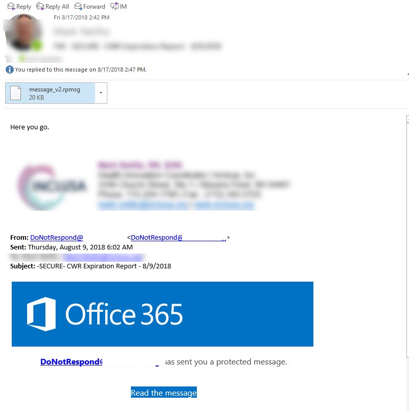 Office 365 Secure Message with message_v2.rpmsg attachment - unable to open - Microsoft Q&A