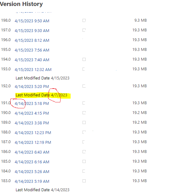 Excel file - missing version in - SharePoint 2016 - Microsoft Q&A