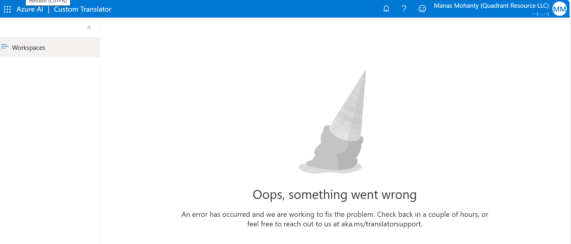 Custom Translator model not applying after publish — trained terms reverted to default ...