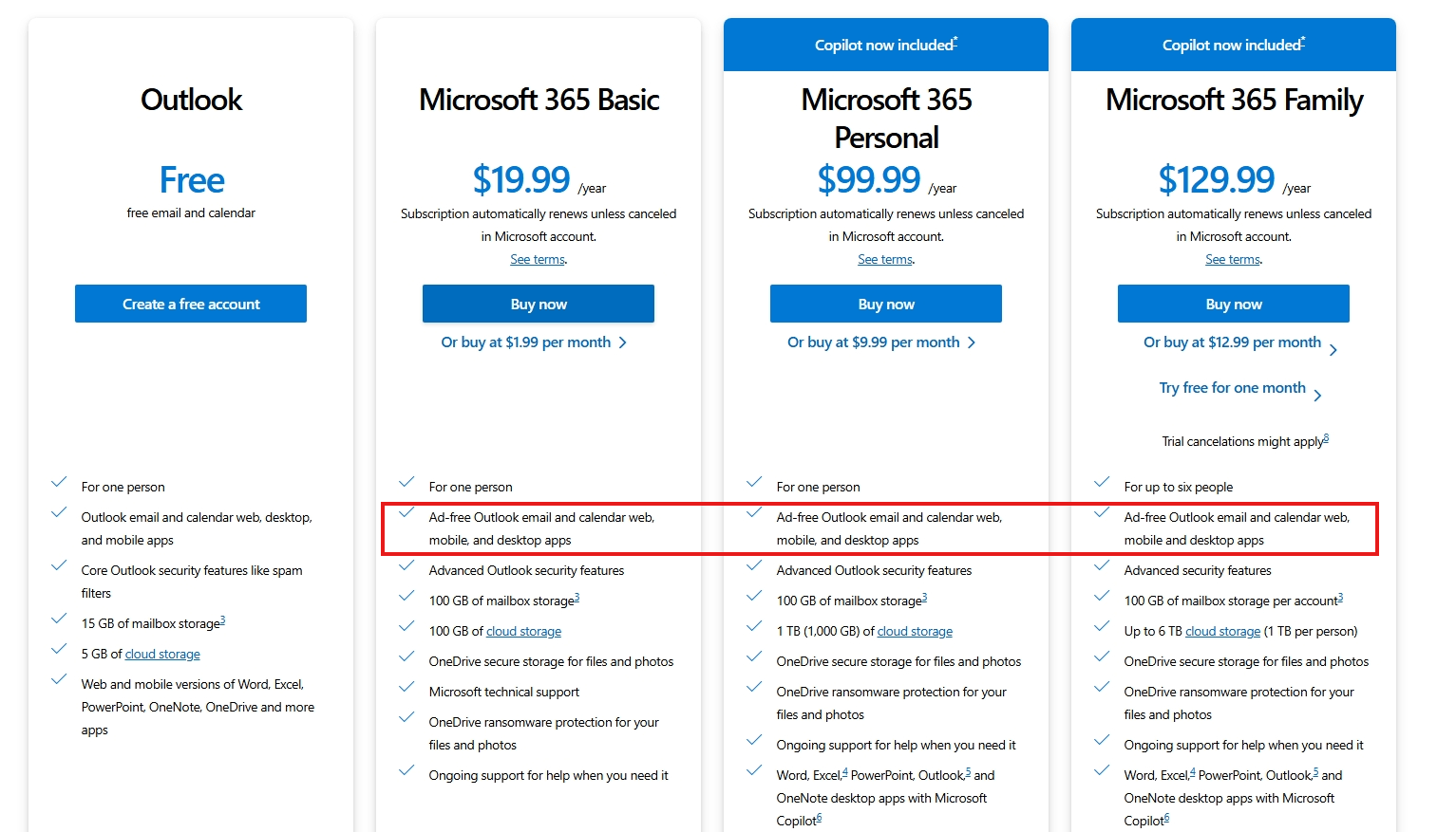 How to enable Ad-Free Outlook promised thru M365 Basic when I already ...