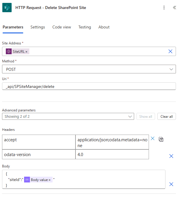 power automate flow to delete inactive sharepoint sites - Microsoft Q&A