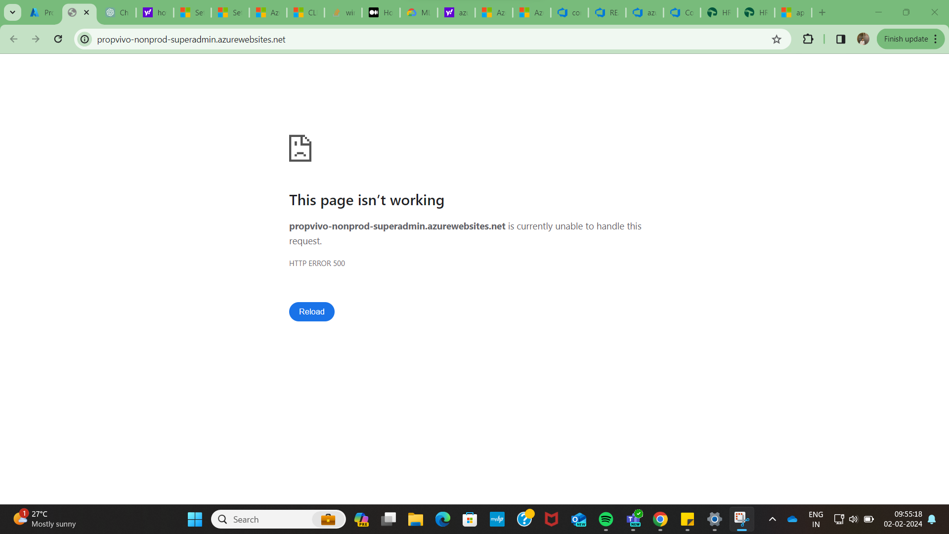 app service is not wroking - Microsoft Q&A