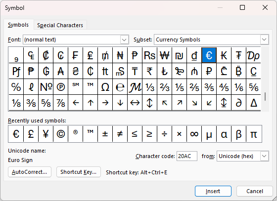How do I set the font of a Unicode character on word - Microsoft Q&A