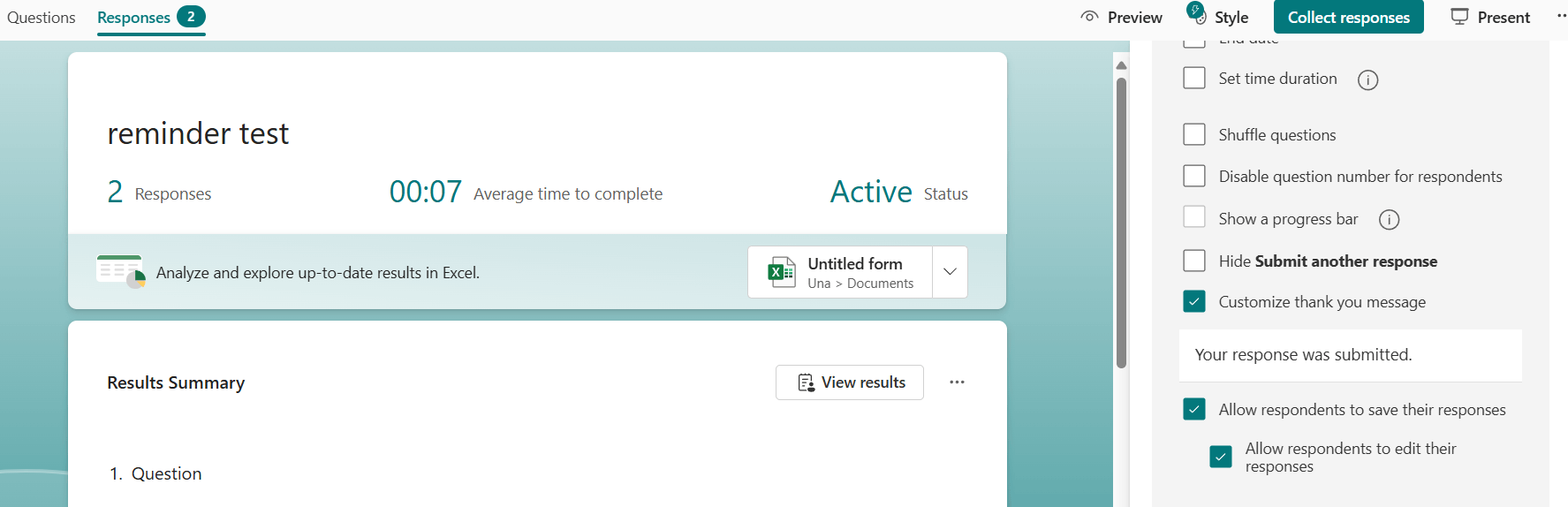 editing responses in microsoft forms - Microsoft Q&A