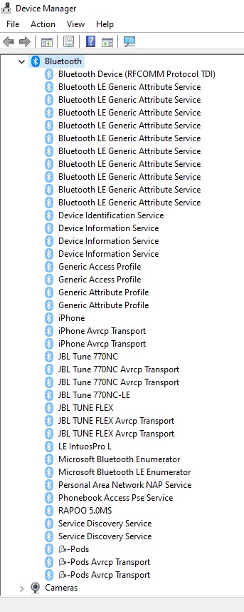 My Bluetooth button just disappeared and I cannot find the driver (in hidden devices ...