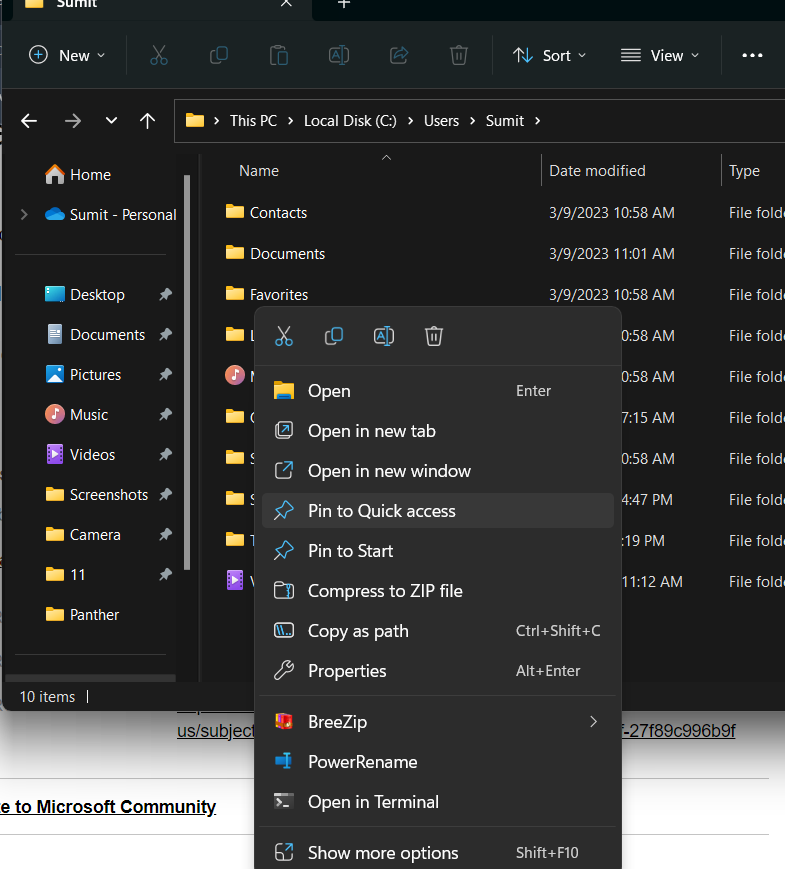 Cannot locate Downloads Folder in File Explorer - Microsoft Q&A