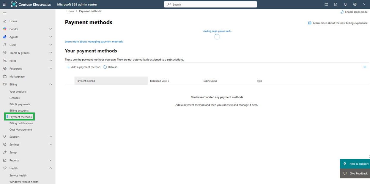 update payment method - Microsoft Q&A