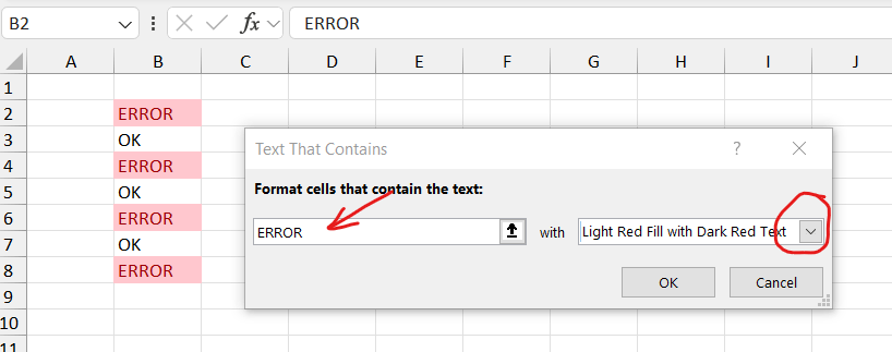 How to colorize the result of an IF statement in Excel - Microsoft Q&A